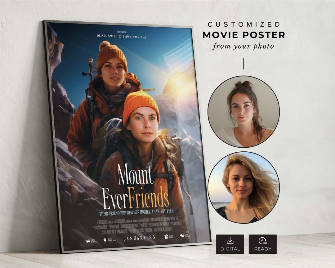 Custom Movie Poster of Two Women in the Mountains/perfect Gift for ...