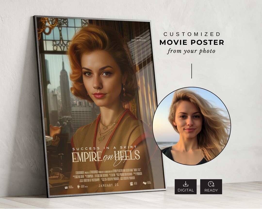 Custom Female CEO Movie Poster/woman Boss Portrait/personalized Female ...