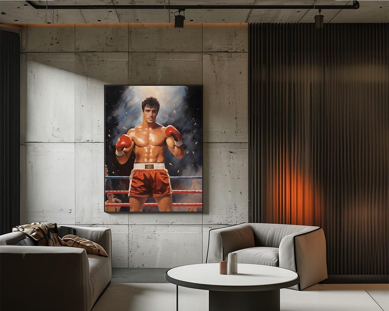 Custom Boxer Portrait/movie Poster With Boxing Theme/poster From Photo ...