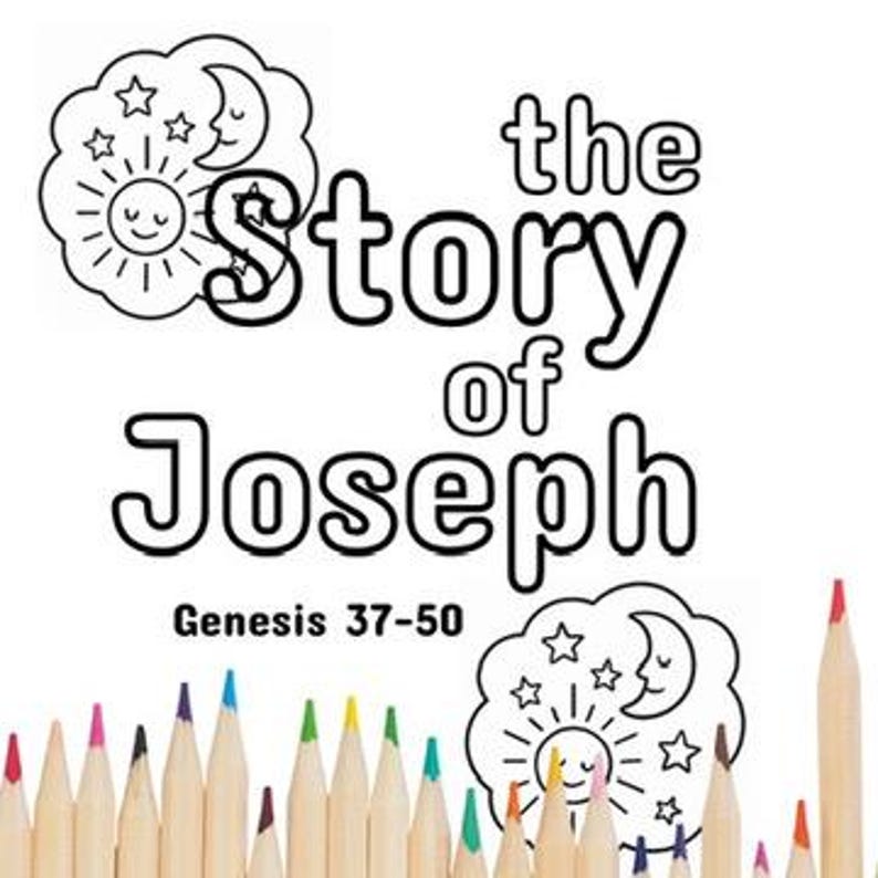 Joseph Bible Story Coloring Pages: Sunday School Activity, Printable ...