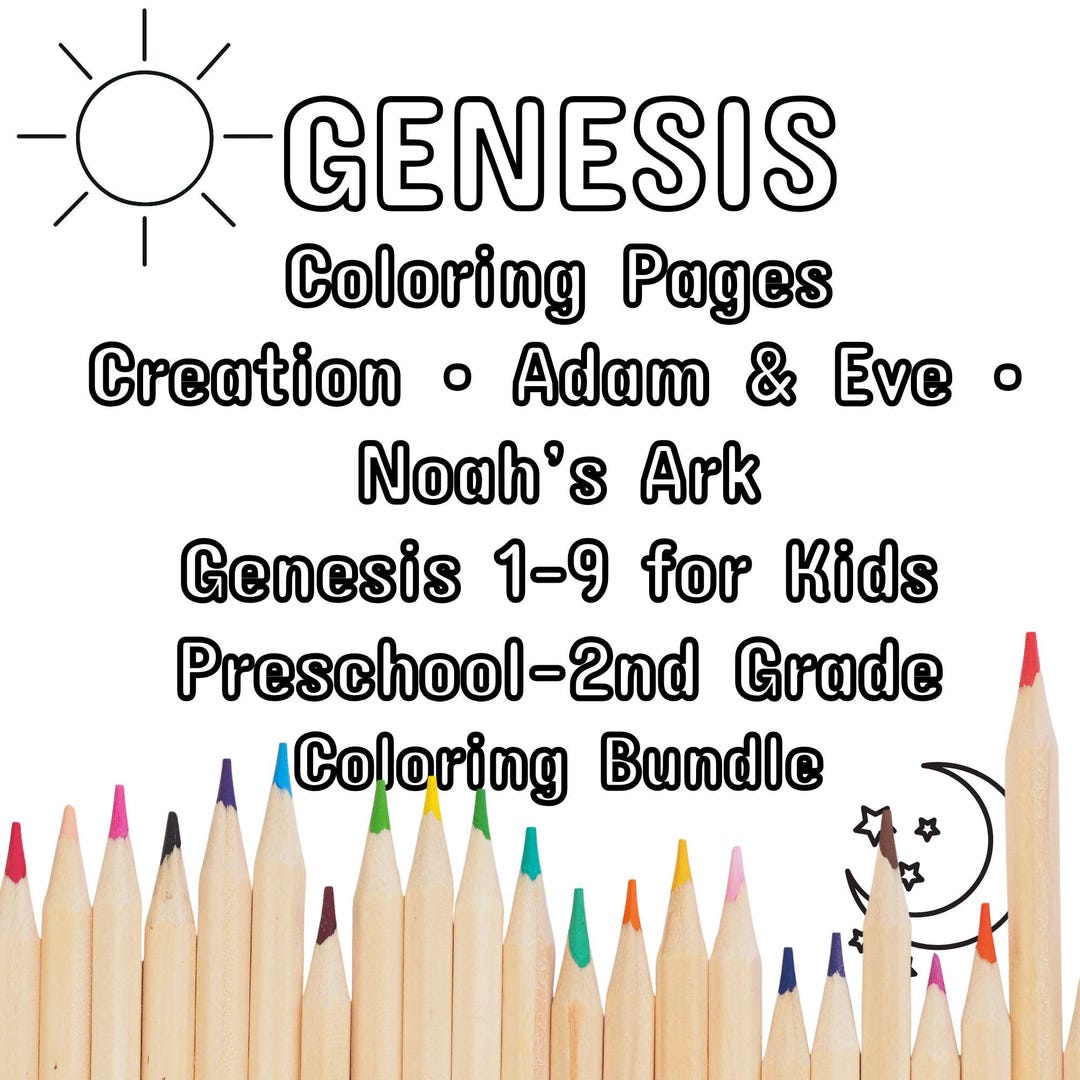 Genesis Bible Story Coloring Pages | Preschool Christian Worksheets ...