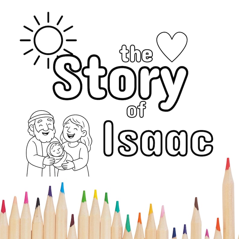 Isaac Bible Story Coloring Pages: Christian Kids Activity, PDF Download ...