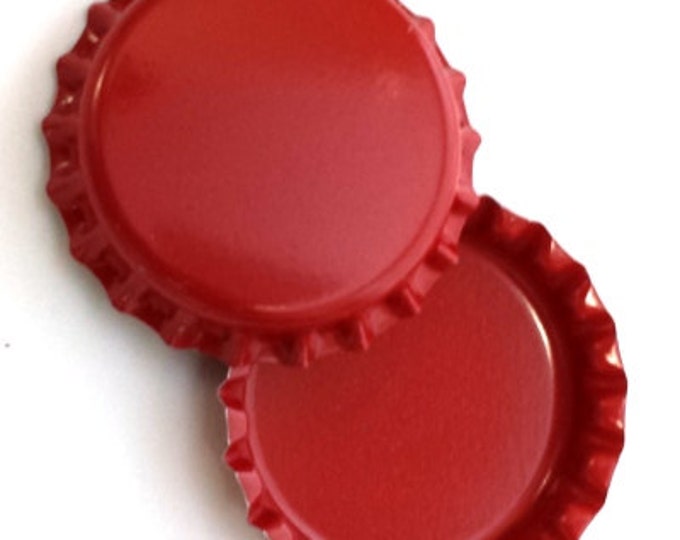 100 Two Sided Red Bottle Caps Jewelry New Linerless BRAND NEW - Etsy