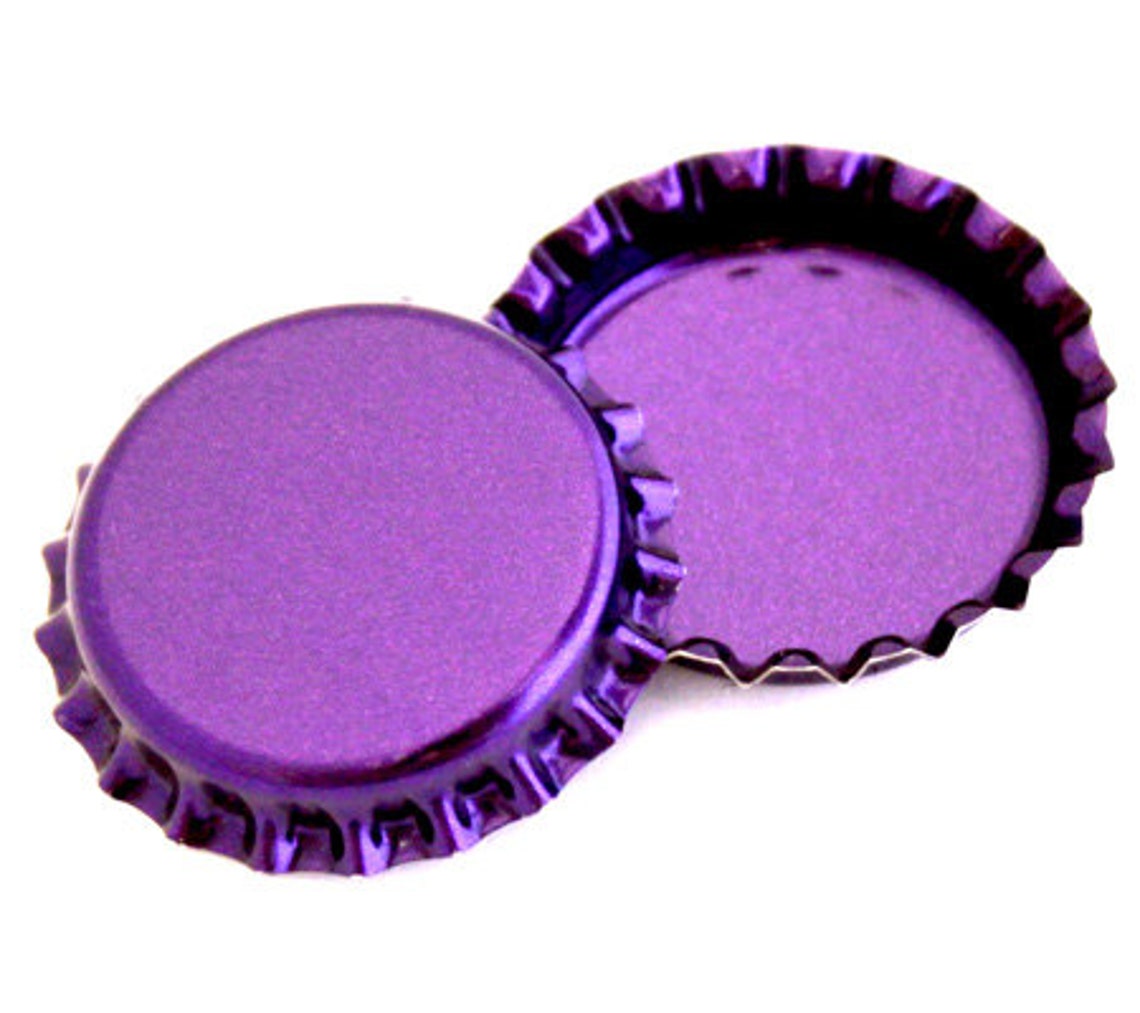 100 Metallic Purple Bottle Caps New Linerless - Etsy