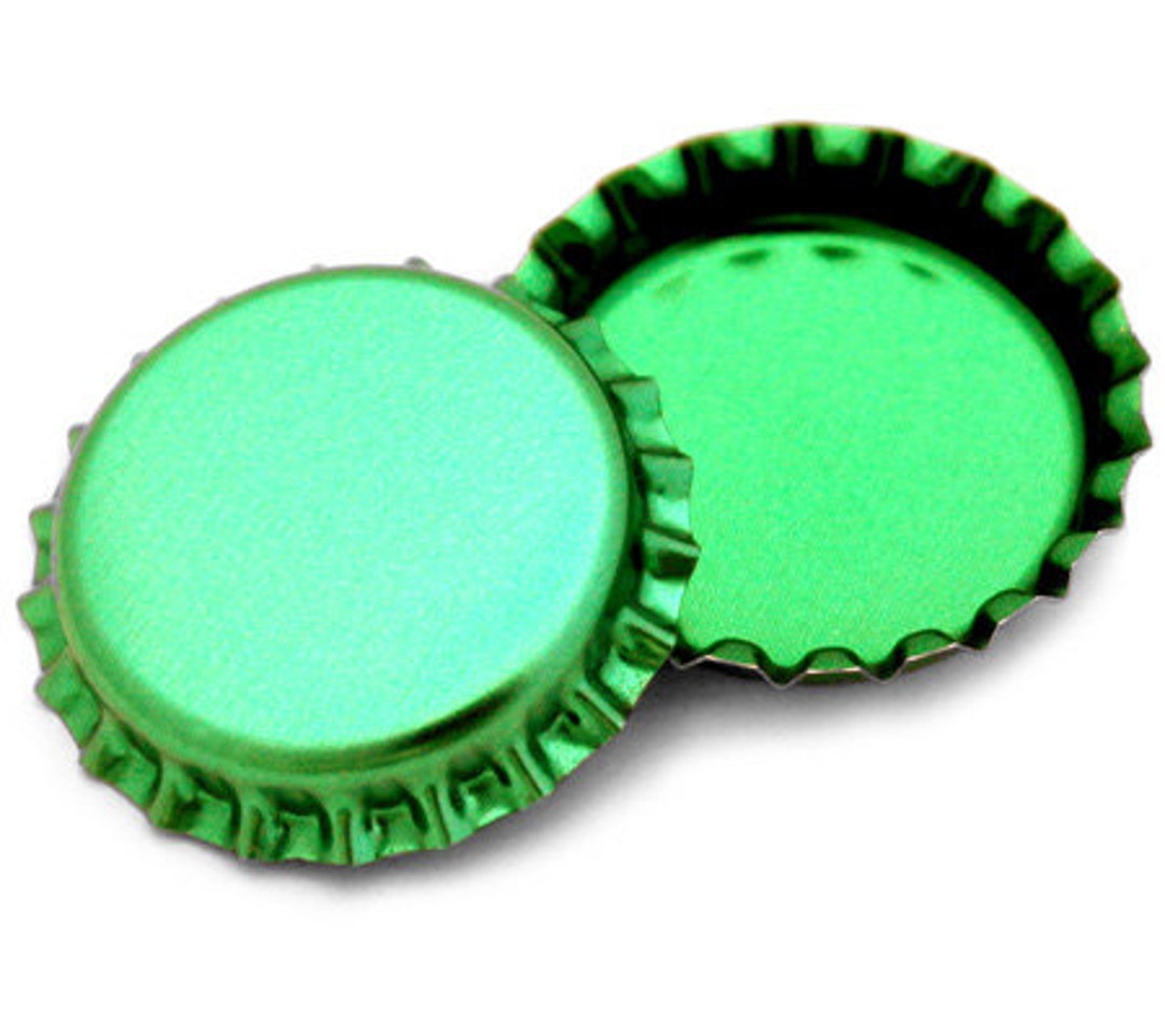 100 Metallic Green Bottle Caps New Linerless - Etsy