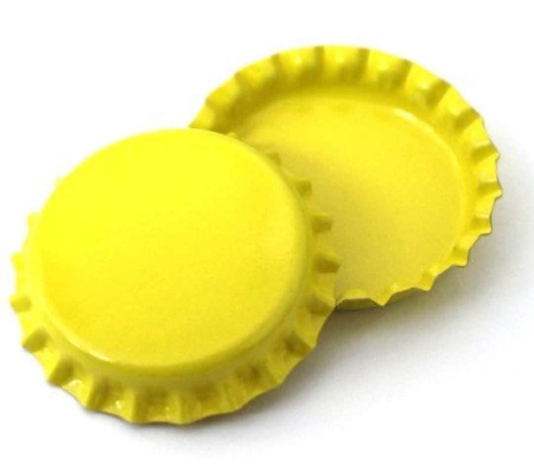 50 Bright Yellow Bottle Caps New Unused Craft Bottlecaps - Etsy