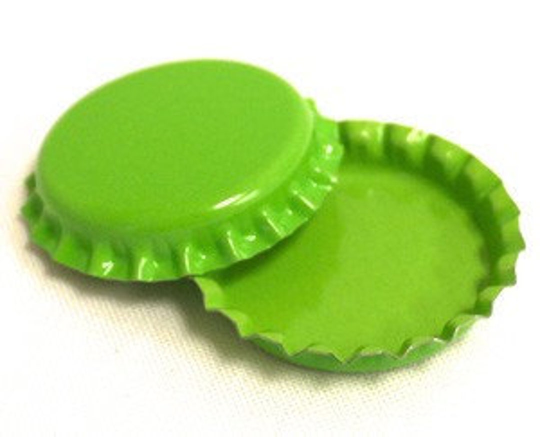 50 Lime Green ON BOTH SIDES Blank Bottlecaps Bottle Cap Bottlecap Caps ...