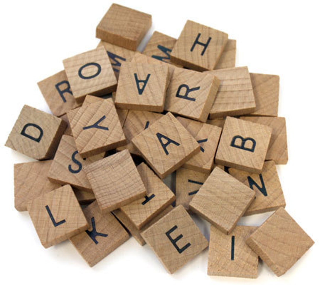 40 Pc Wooden Alphabet Tile Set Common Alphabet Crafts Scrapbooking 3 ...