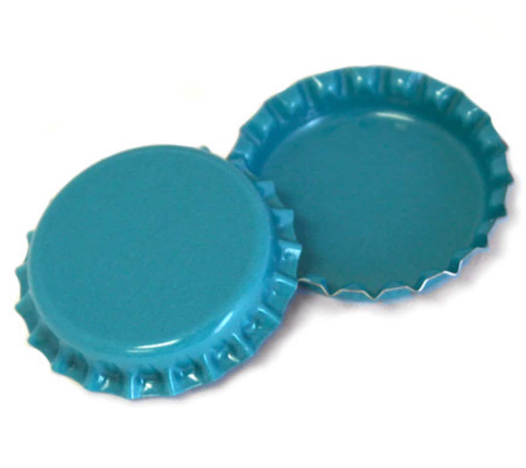 100 Aqua Blue Bottle Caps Jewelry Magnets New Linerless BRAND NEW - Etsy