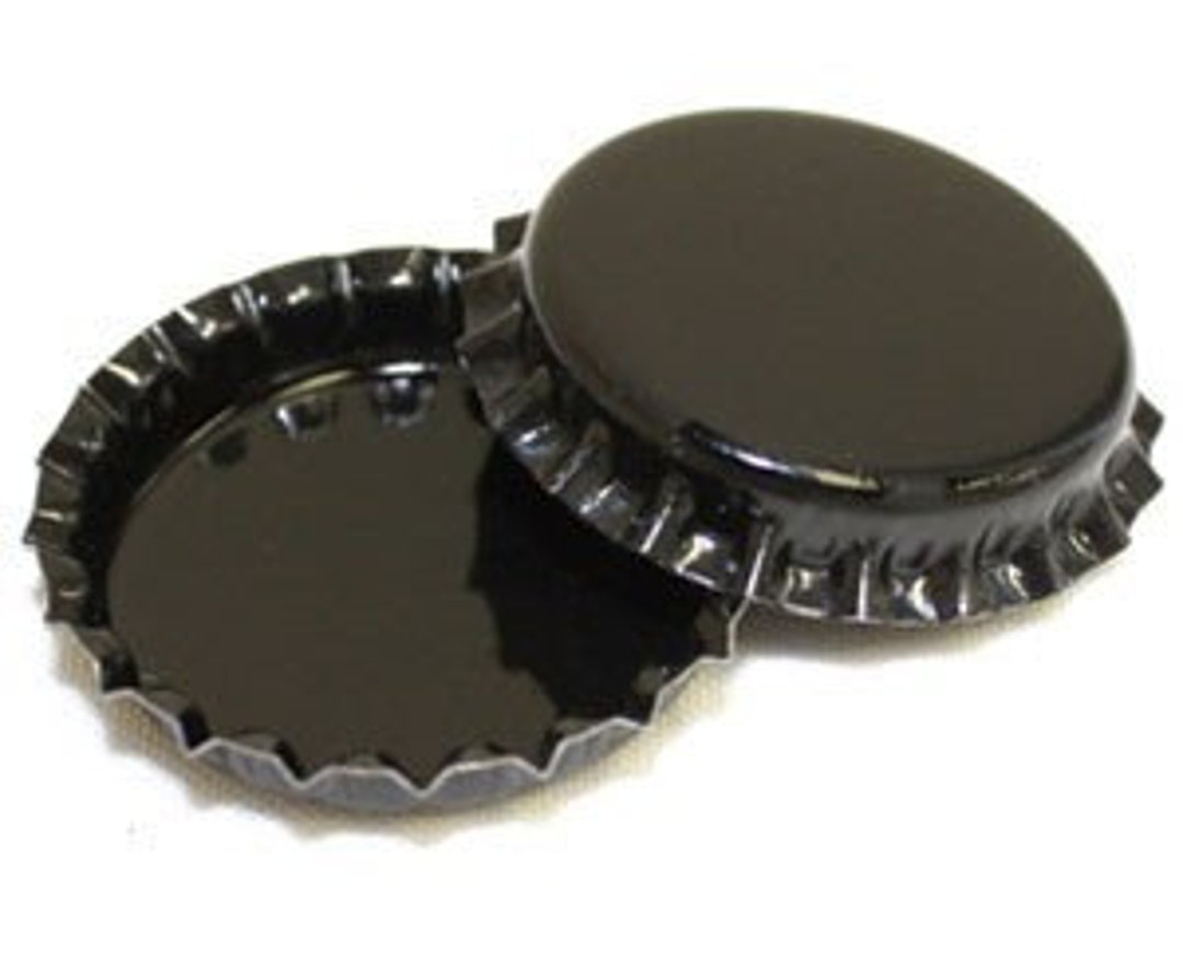 50 Black ON BOTH SIDES Blank Bottlecaps Bottle Cap Bottlecap Caps ...