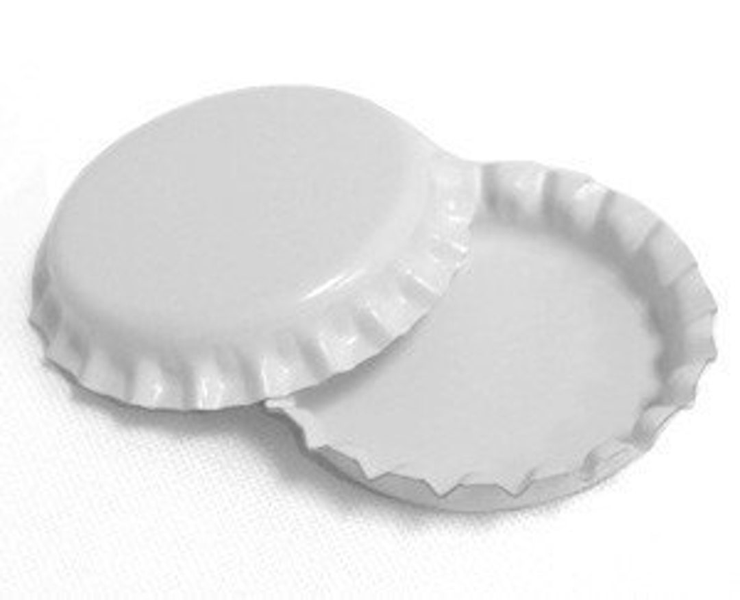 50 White ON BOTH SIDES Blank Bottlecaps Bottle Cap Bottlecap Caps ...