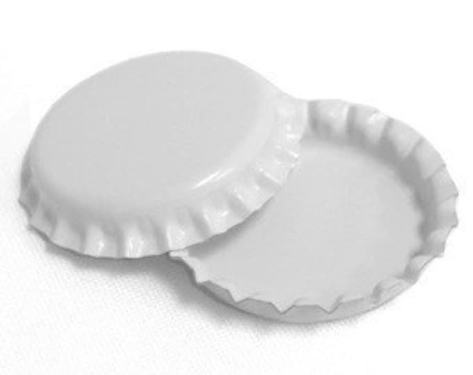 50 White ON BOTH SIDES Blank Bottlecaps Bottle Cap Bottlecap | Etsy