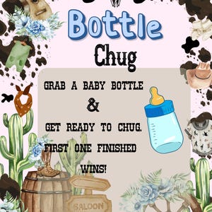 Bottle Chug Baby Shower Game Printable - Etsy