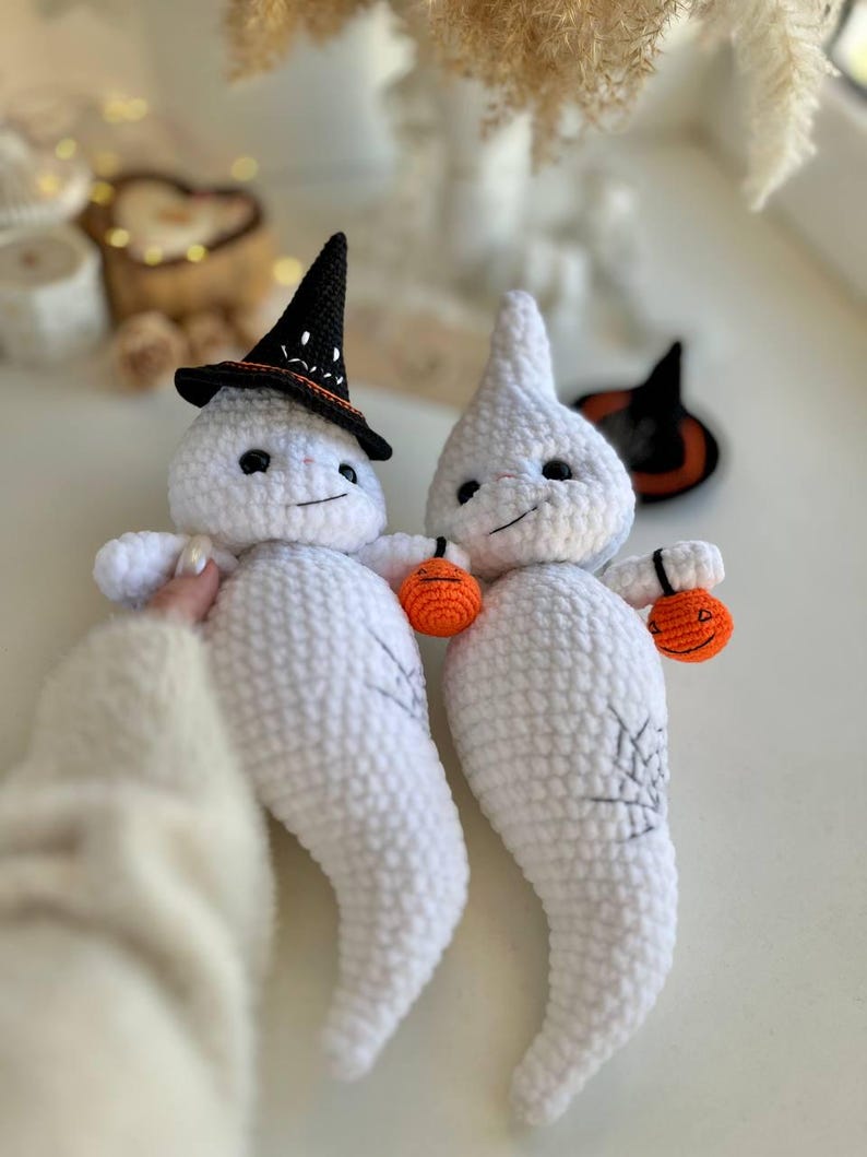 Crochet Ghost Pattern, Amigurumi Toy, Hat and Pumpkin (ENG Pattern) - Etsy