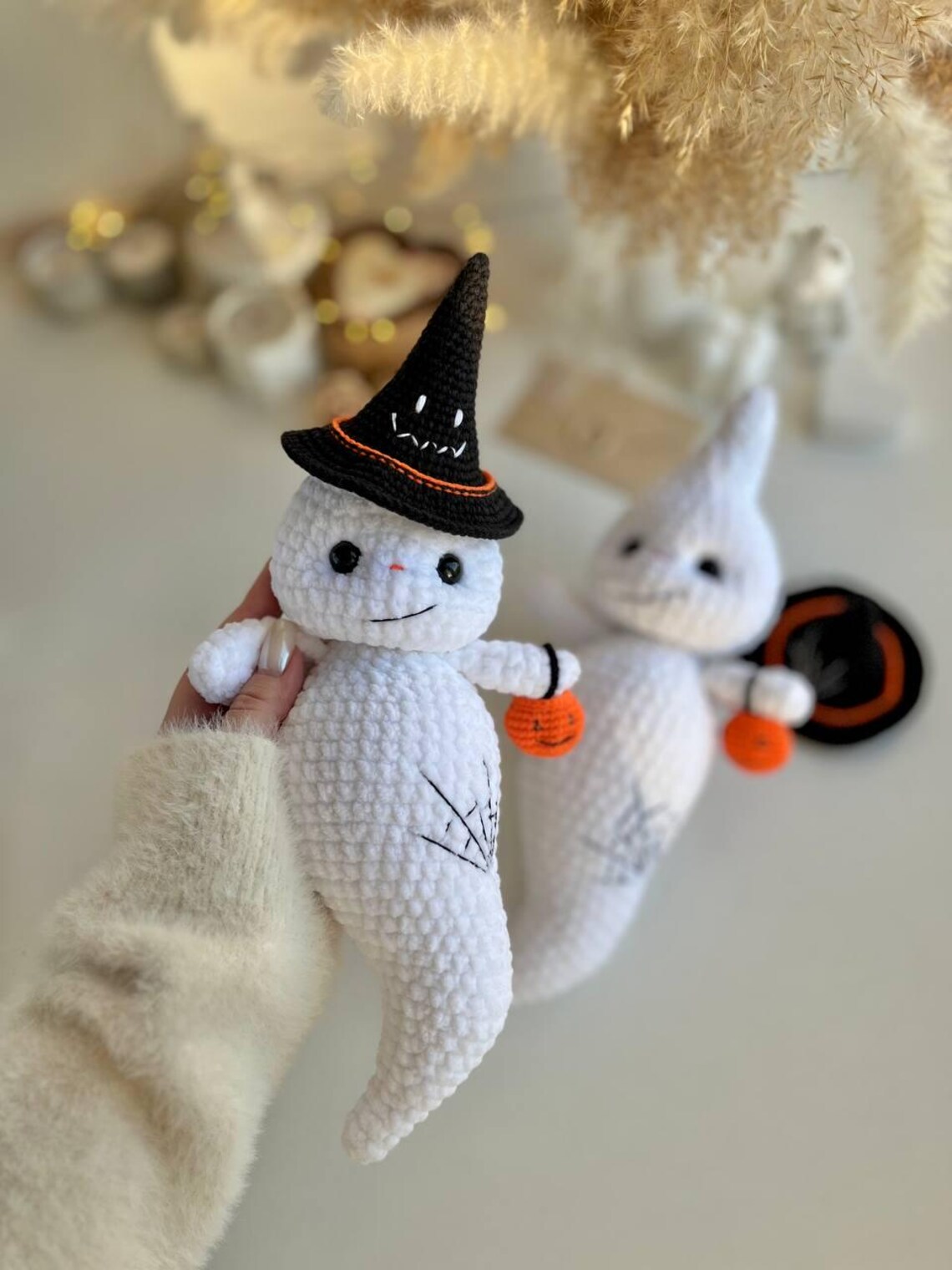 Crochet Ghost Pattern, Amigurumi Toy, Hat and Pumpkin (ENG Pattern) - Etsy
