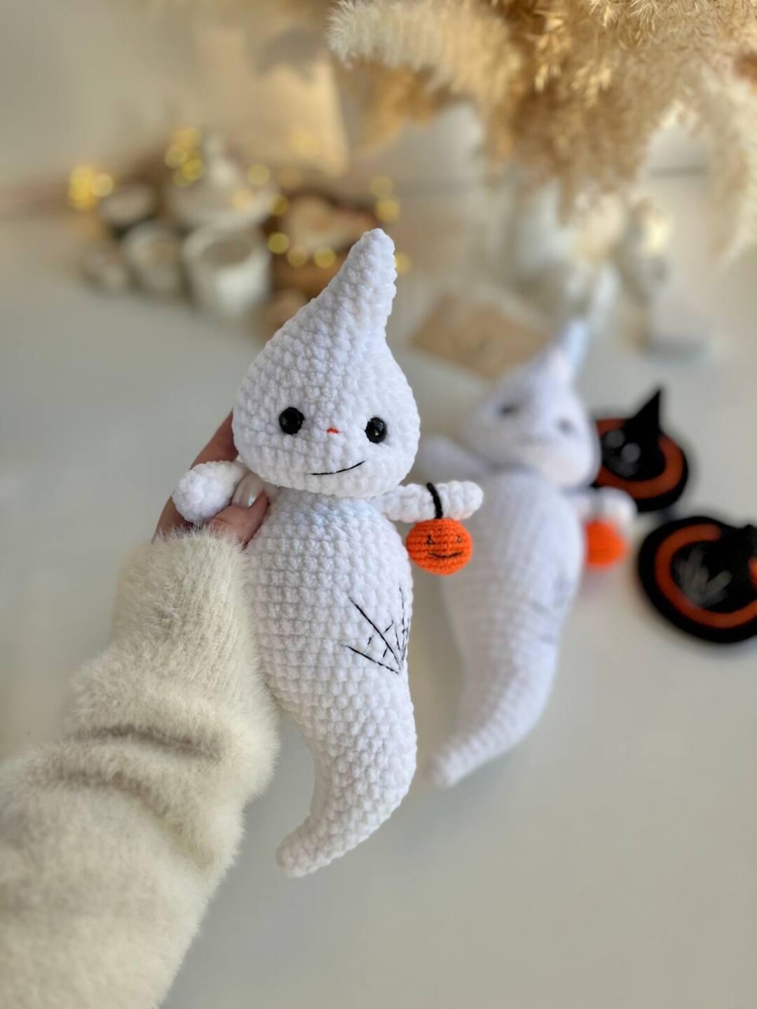 Crochet Ghost Pattern, Amigurumi Toy, Hat and Pumpkin (ENG Pattern) - Etsy