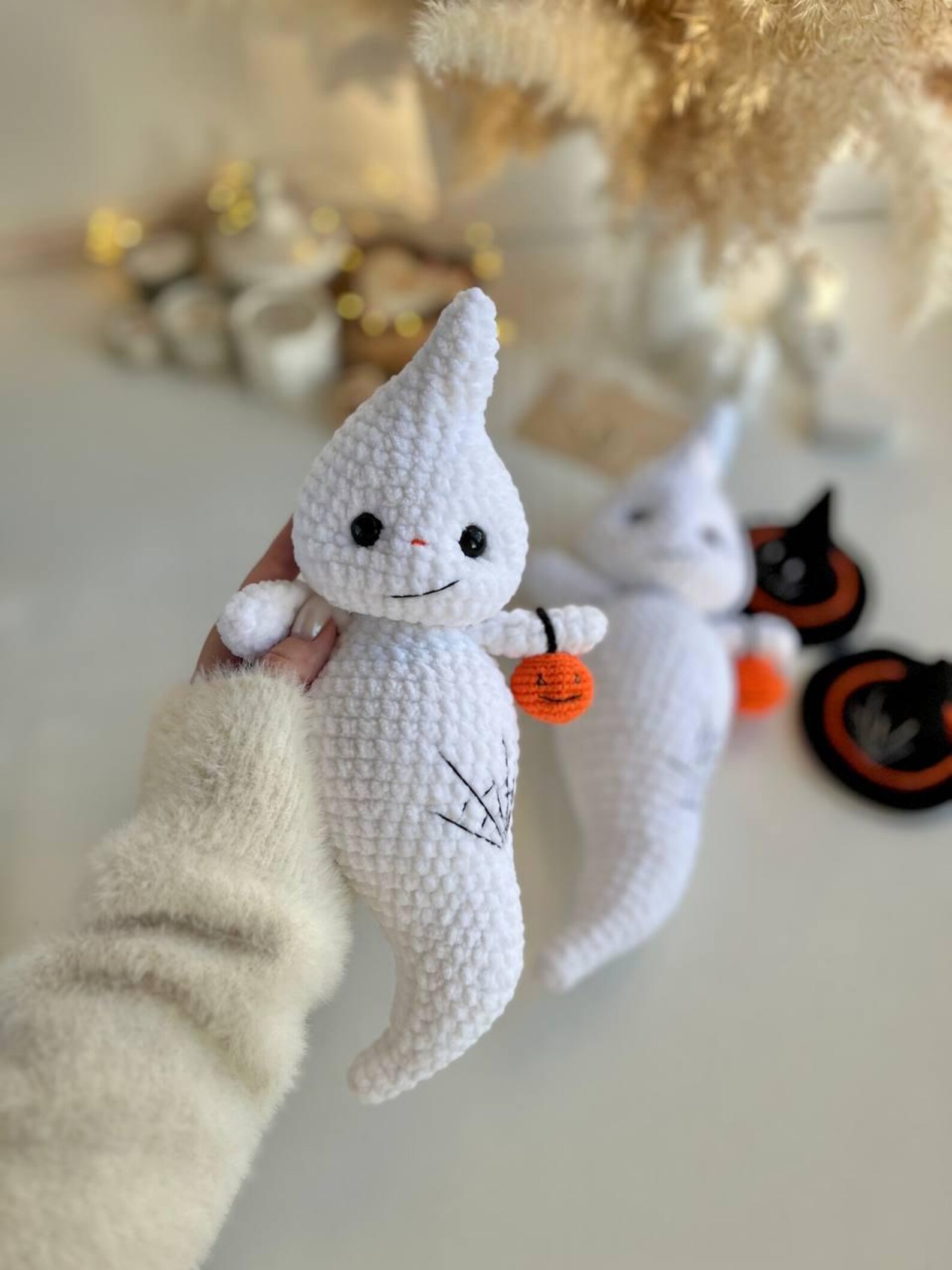Crochet Ghost Pattern, Amigurumi Toy, Hat and Pumpkin (ENG Pattern) - Etsy