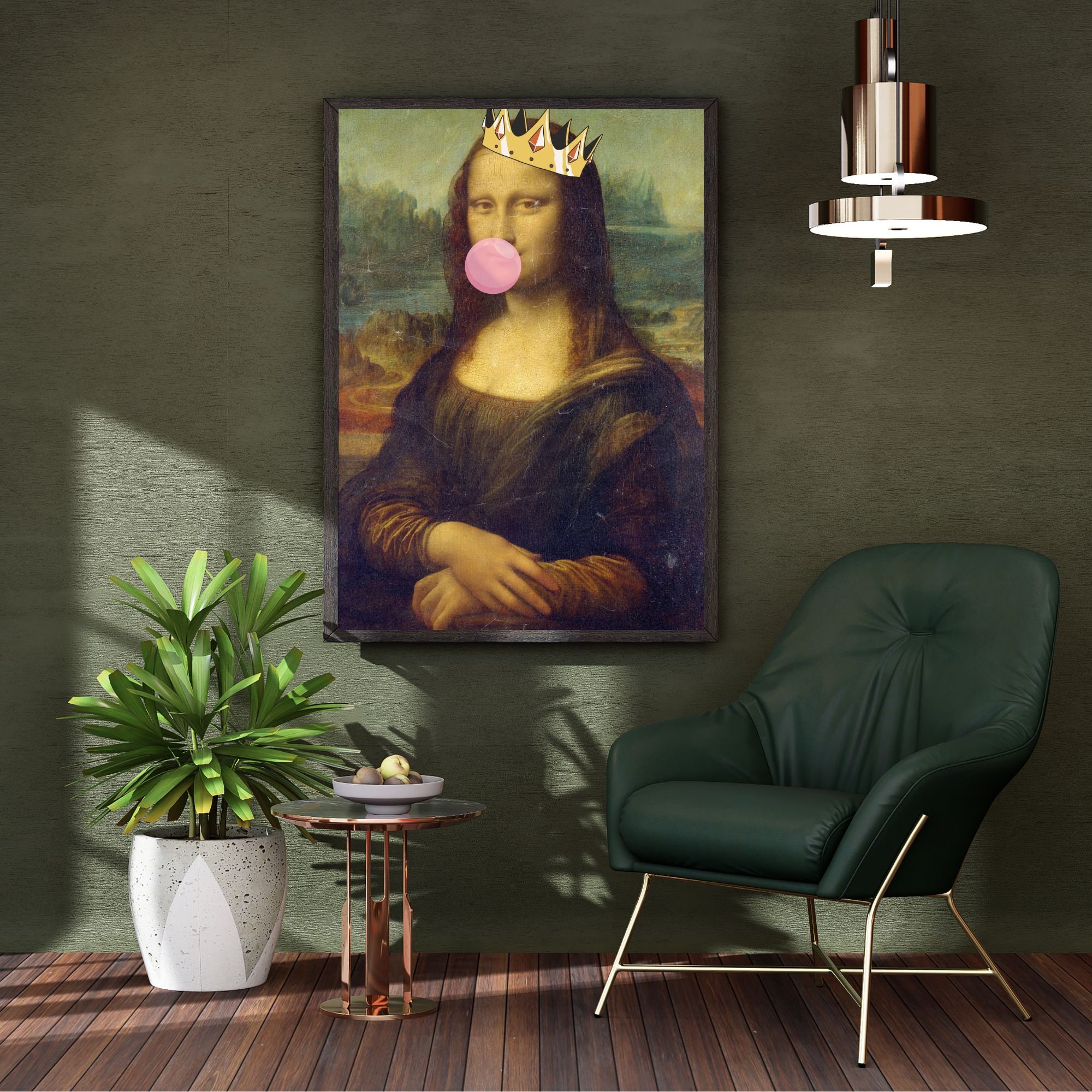 Mona Lisa Digital Print Instant Download Bubblegum Aesthetic Funny ...