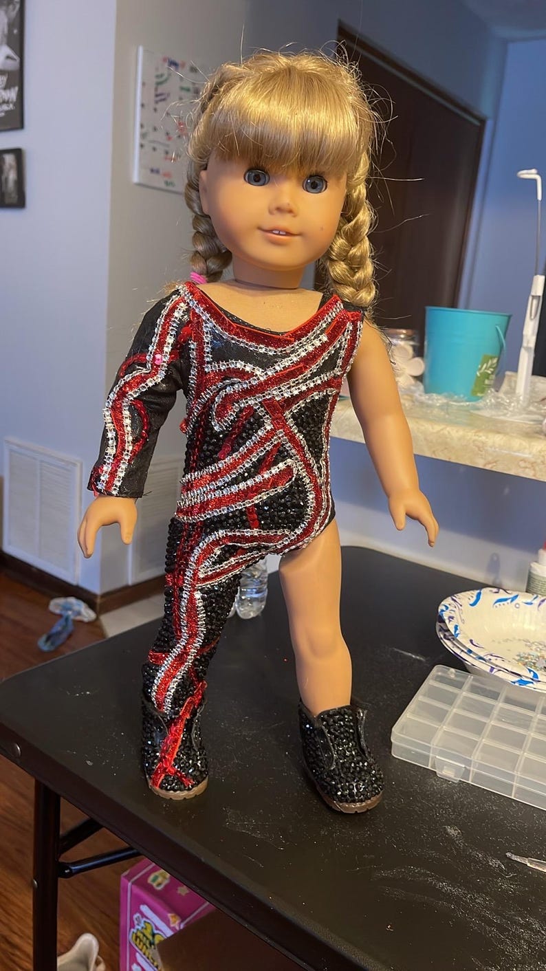 Taylor Swift Inspired Reputation Eras Tour Bodysuit for 18in Dolls ...
