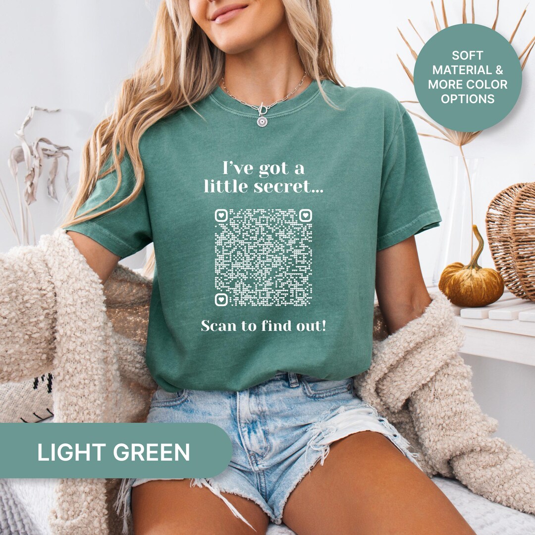 Pregnancy Announcement Qr-code Shirt, Qr-code Pregnancy Reveal Tshirt ...