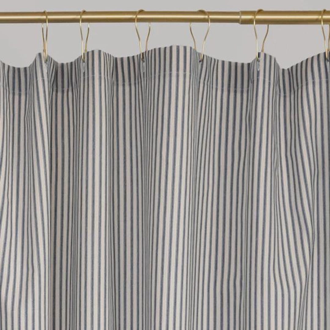 Ticking Stripe Shower Curtain 72x72 7 Colors Classic Ticking 100% ...