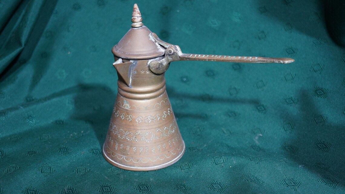 Vintage Copper Coffee Pot and Dallah Set - Etsy