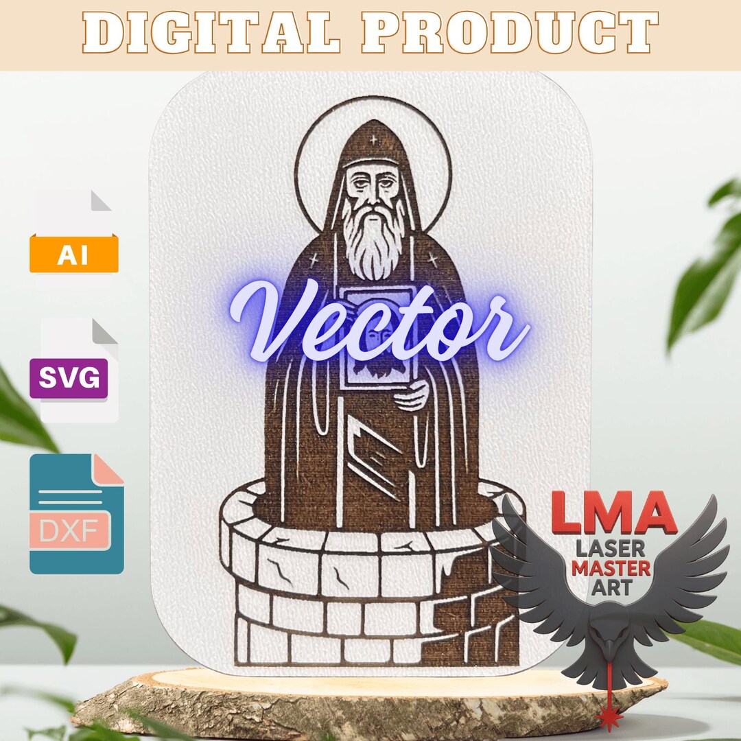 Sveti Alimpije | Saint Alypius Vector Icon – Orthodox Laser Cut File ...