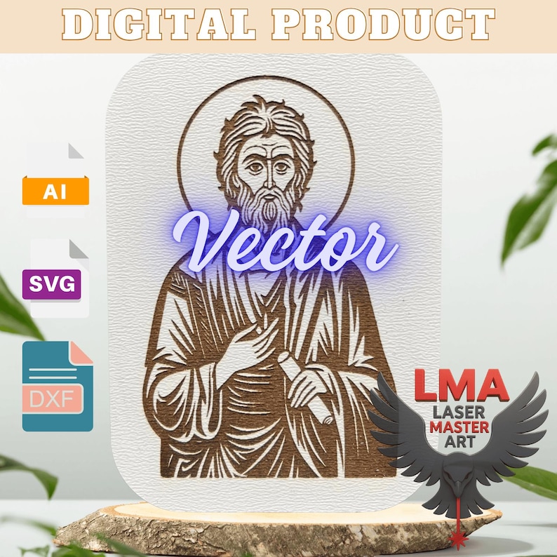 Sveti Andrej — Saint Andrew | Laser Cut Vector File (SVG, DXF, AI) - Etsy