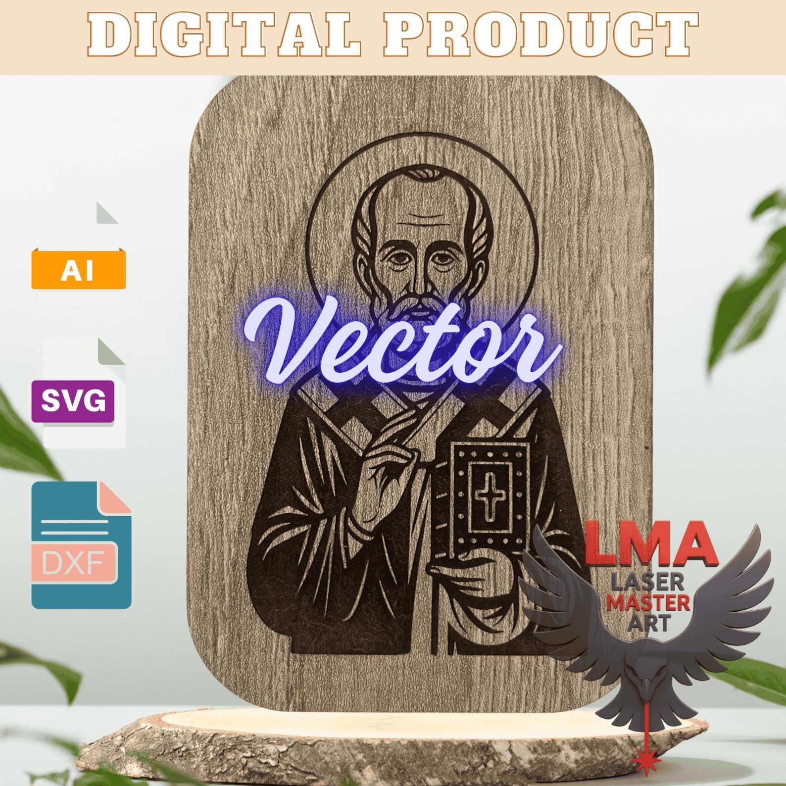 Saint Nicholas SVG File: Laser Cut & Engrave (digital Download - Etsy
