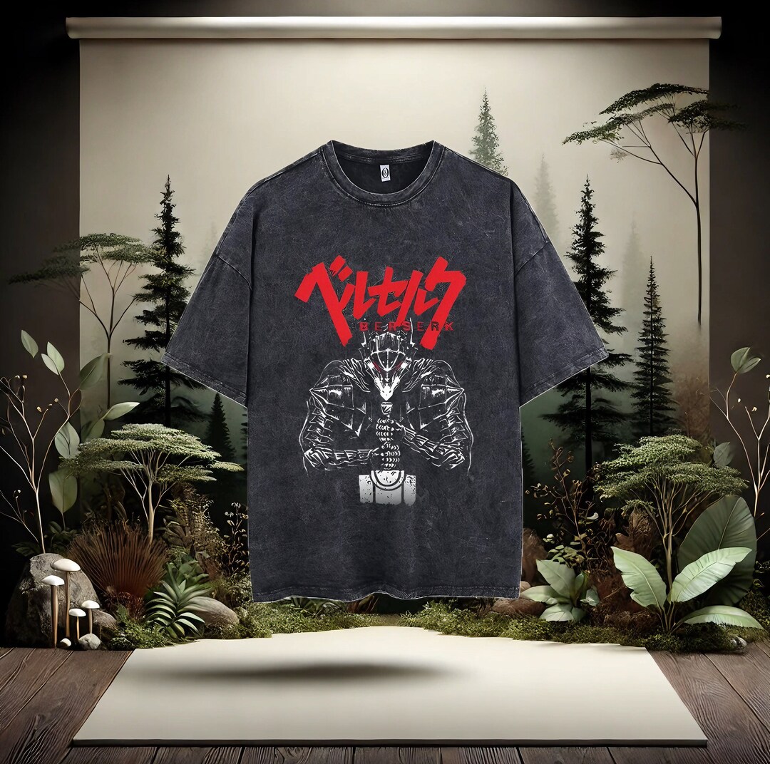 Men's Streetwear T-shirt - Retro Vintage Washed, Armored Knight Graphic ...