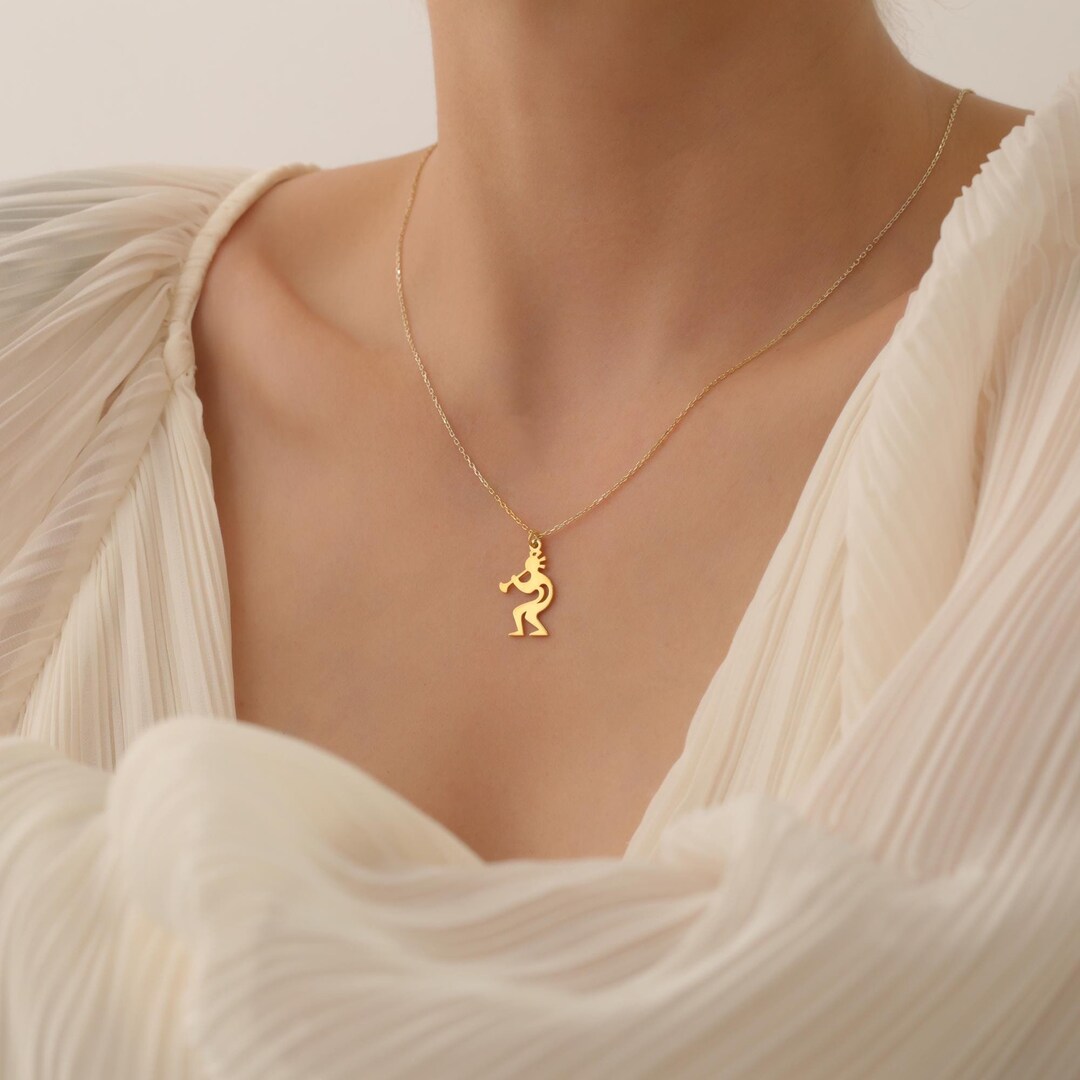 Kokopelli Charm Necklace, Dainty Kokopelli Necklace, Kokopelli Jewelry ...
