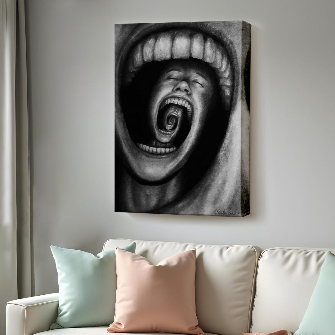 Depression and Mental Health Art Wall Art Canvas Painting, Large Wall ...