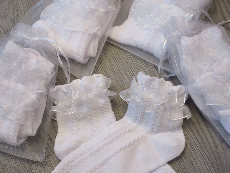 White Pearl Wedding Socks for Brides, Bride Frill Socks, Bride Gift ...