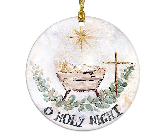 Manger Scene Art Print, Nativity Painting, Manger Scene, Christmas ...