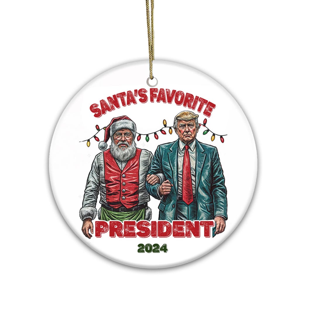 Trump 2024 Christmas Ornament Patriotic Santa Holiday Ornament, Trump ...