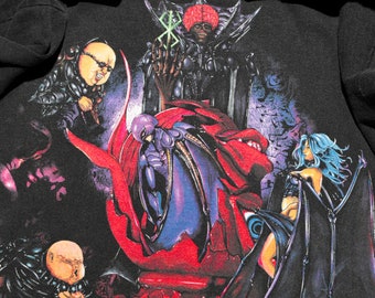 Guts Vs Mozgus Anime Washed Men's T-shirt Manga Character Graphic Shirt ...