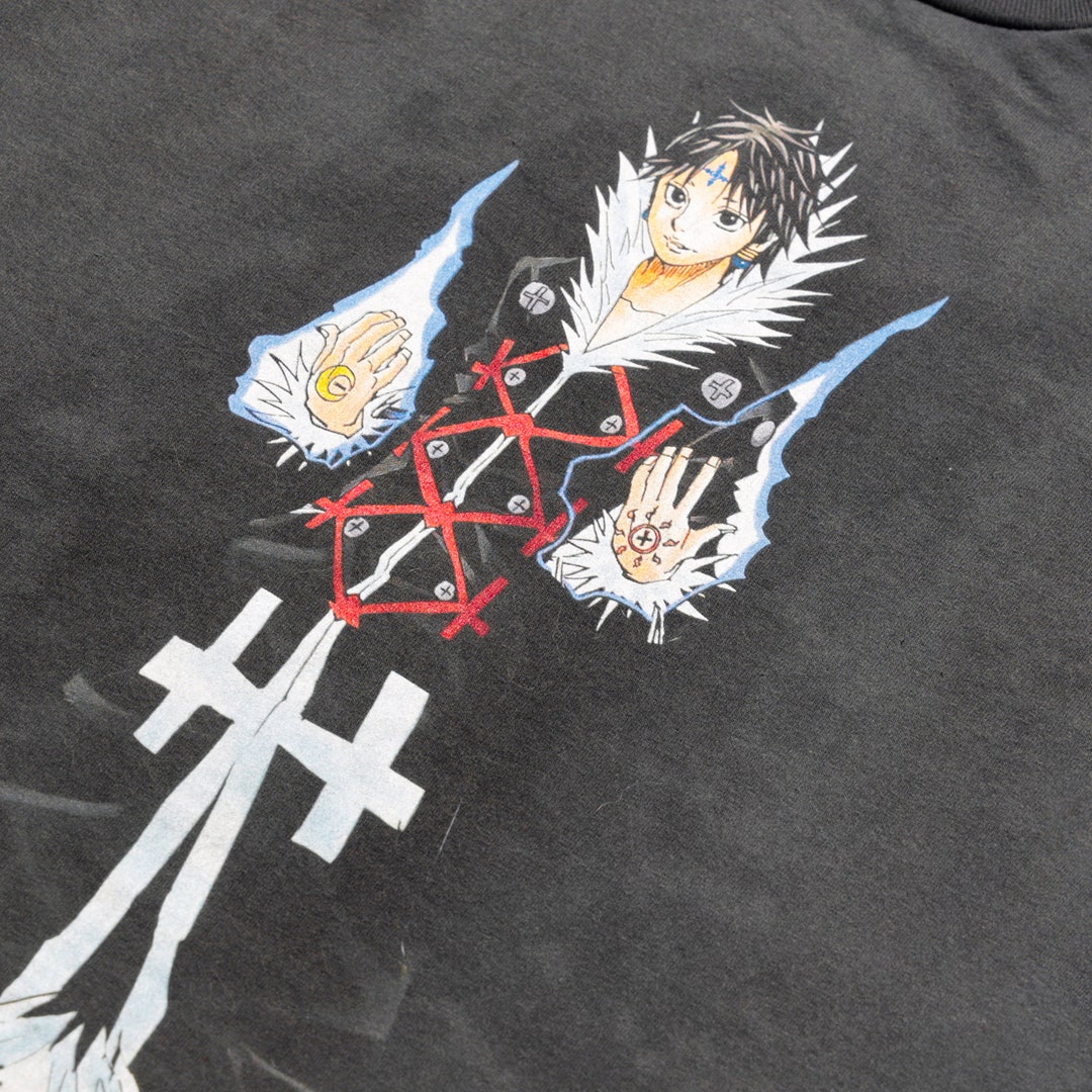 Chrollo Lucifer Anime Washed Men's T-shirt Manga Character Graphic ...