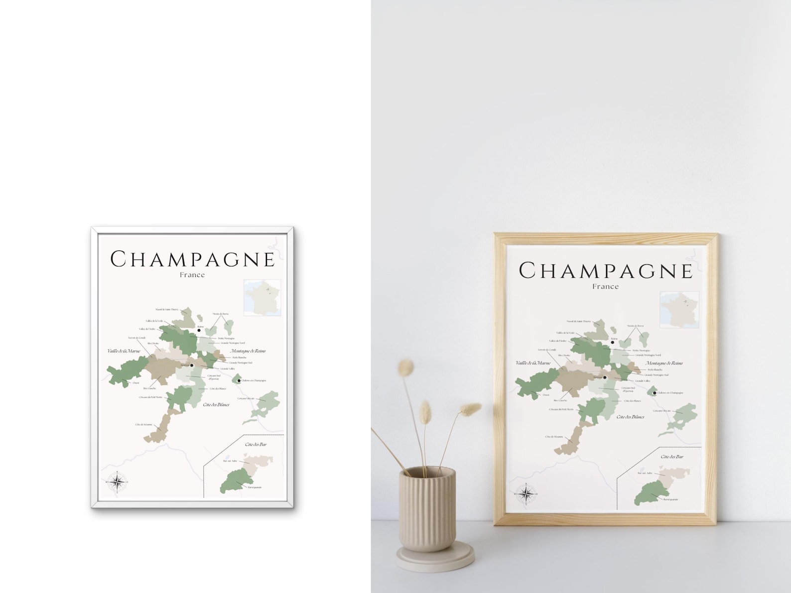 Champagne Wine Map (digital Product): Explore the Vineyards of France ...