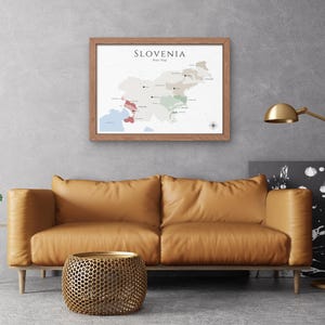 Slovenia Wine Map (digital Product): Elegant Wall Art & Wine Education ...