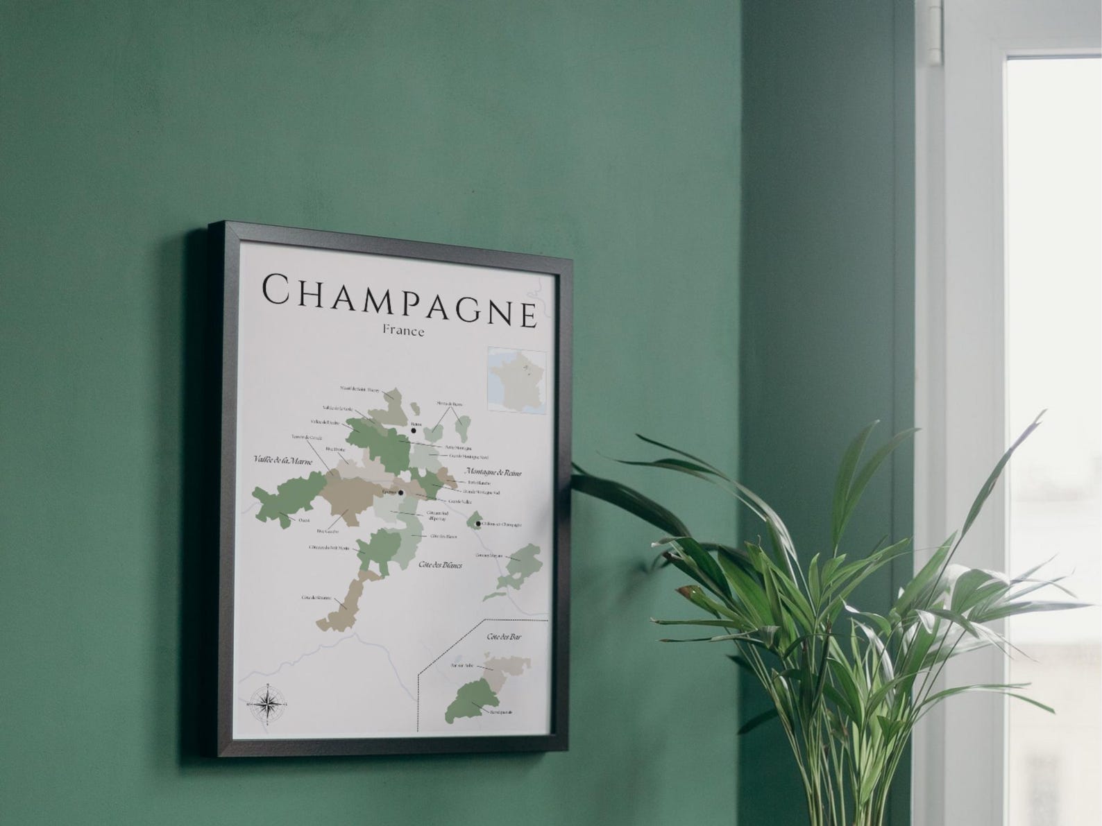 Champagne Wine Map (digital Product): Explore the Vineyards of France ...