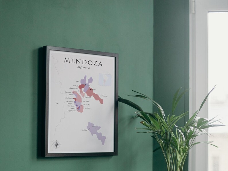 Mendoza Wine Map (digital Product): Explore the Vineyards of Argentina ...