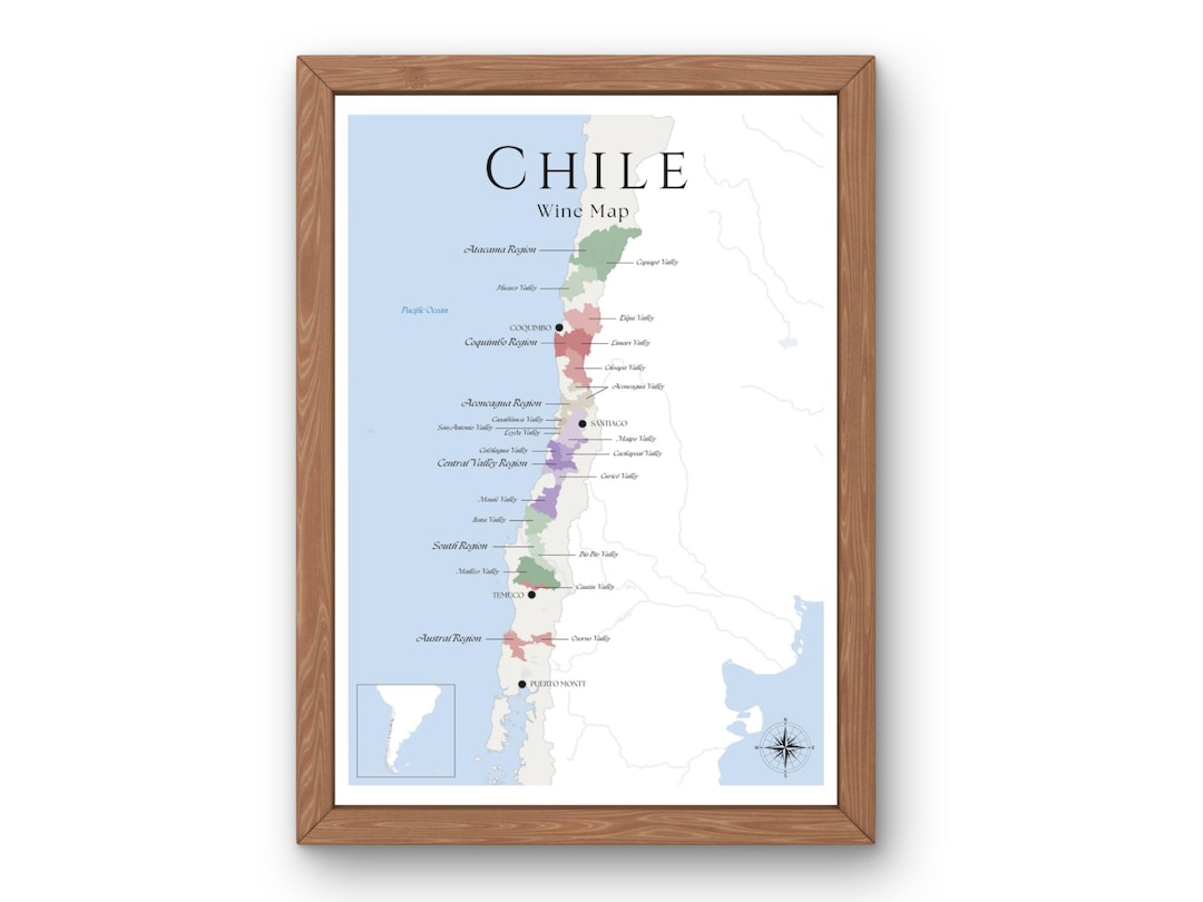 Chile Wine Map (digital Product): Explore the Vineyards of Chile ...