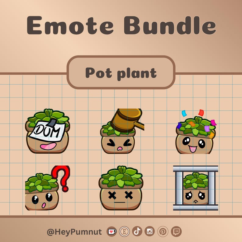 Pot Plant Emotes | Twitch | Emotes | Discord | Youtube | Streaming ...