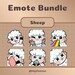 Cute Sheep Emotes | Twitch | Twitch Emotes | Discord | Youtube | Six (6 ...