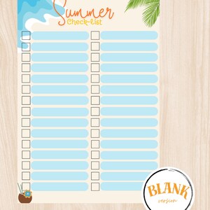 Summer Bucket List Printable, Summer Break Bucket List Template, Summer ...