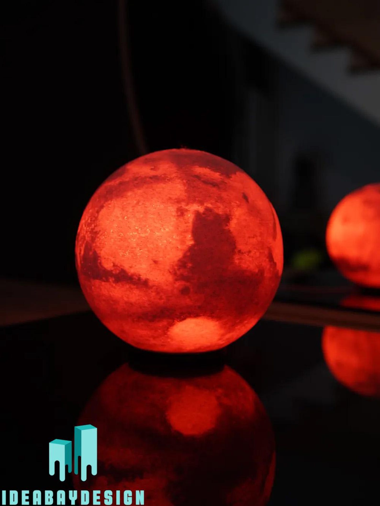 Mars Lamp – Glowing Red Planet | 3D Night Light & Decoration - Etsy