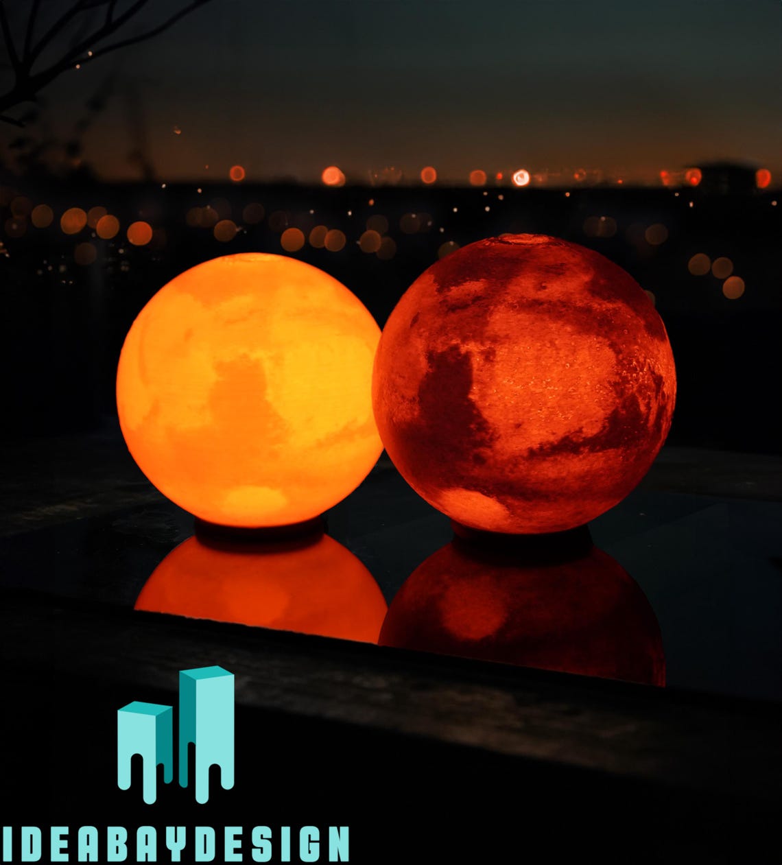 Mars Lamp – Glowing Red Planet | 3D Night Light & Decoration - Etsy