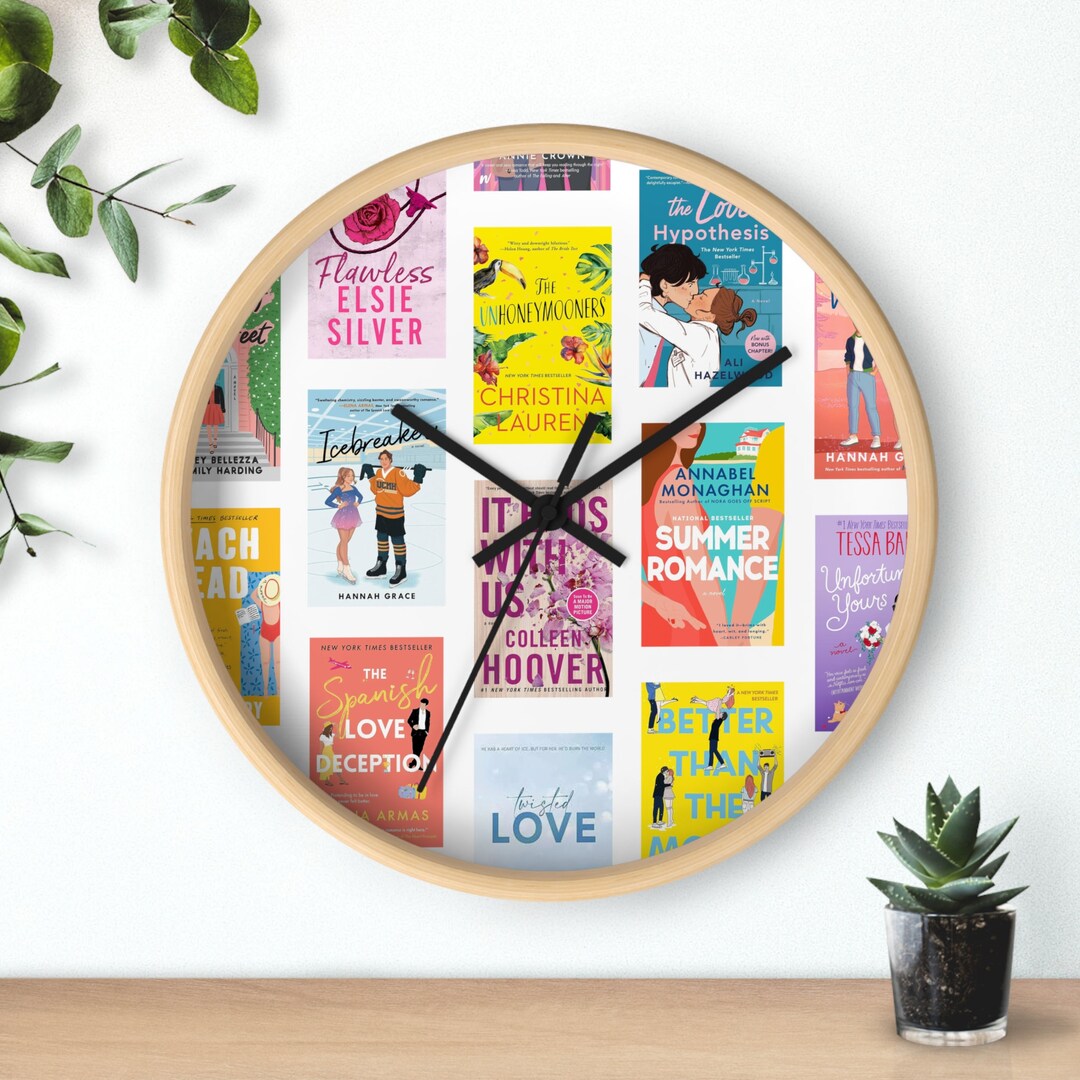 Rom-com Wall Clock, Gifts for Rom-com Lovers, Book Lover Gifts, Book ...
