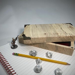 Large Dice Box With Mini Holder, and Magnet Closure Spalted Maple - Etsy
