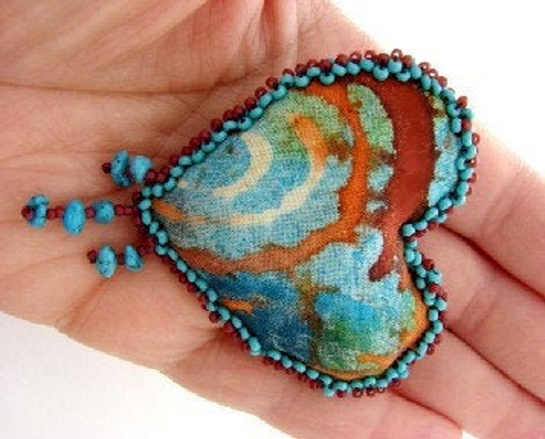 Southwest Style Turquoise Heart Pin ( (similar Heart Made to Order by ...